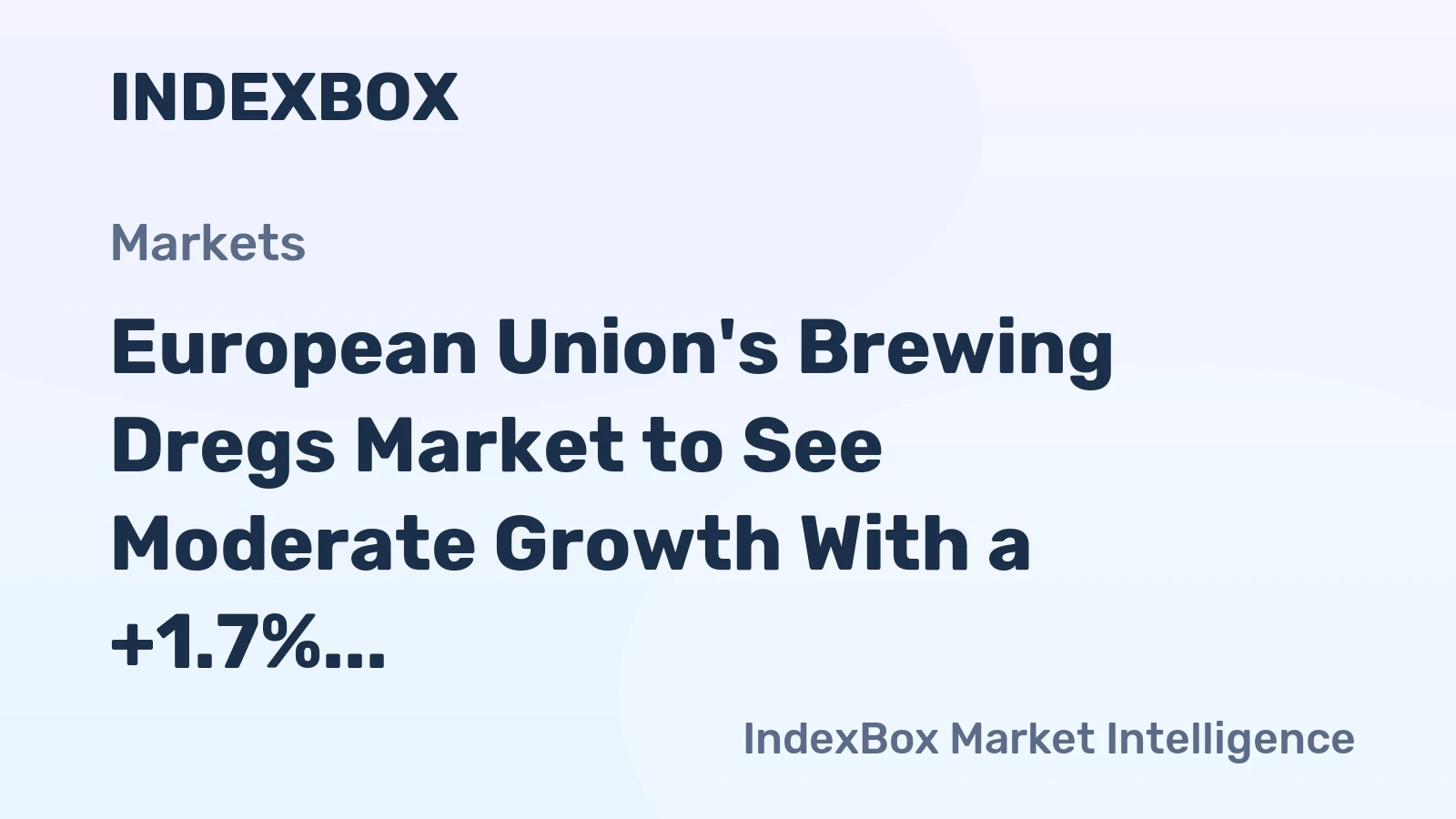 European Union's Brewing Dregs Market to See Moderate Growth With a +1.7% Volume CAGR Through 2035