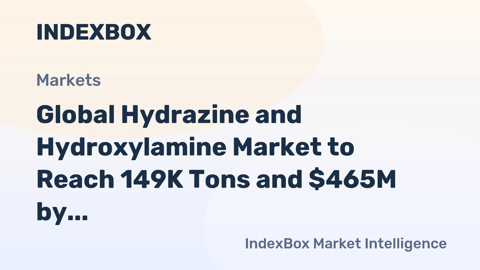 Global Hydrazine and Hydroxylamine Market to Reach 149K Tons and $465M by 2035