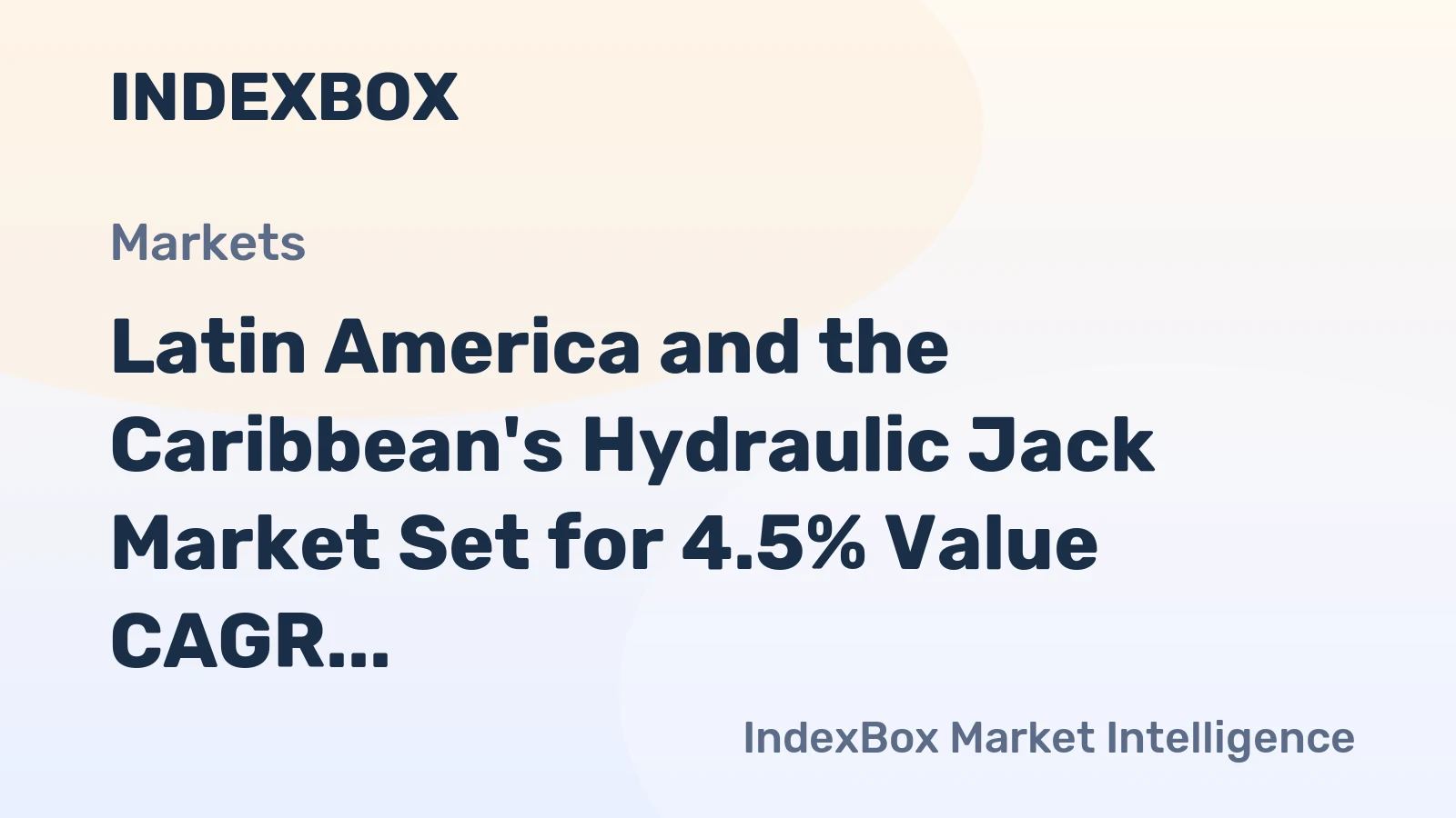 Latin America and the Caribbean's Hydraulic Jack Market Set for 4.5% Value CAGR Growth Through 2035