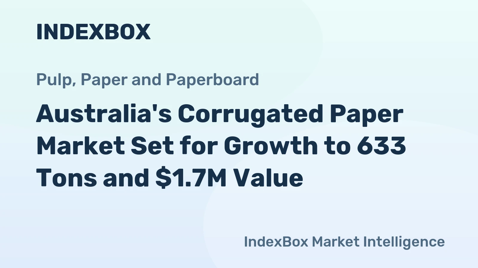 Australia's Corrugated Paper Market Set for Growth to 633 Tons and $1.7M Value