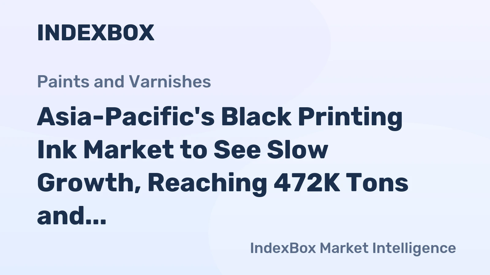 Asia-Pacific's Black Printing Ink Market to See Slow Growth, Reaching 472K Tons and $3.3B in Value by 2035