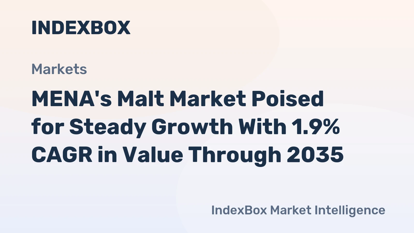 MENA's Malt Market Poised for Steady Growth With 1.9% CAGR in Value Through 2035