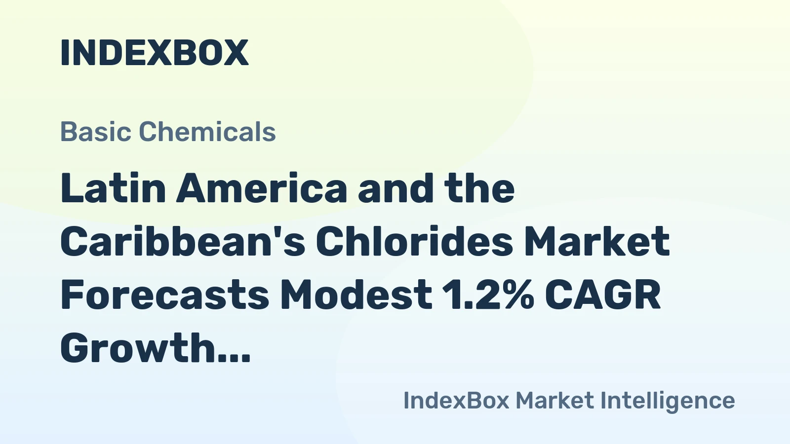 Latin America and the Caribbean's Chlorides Market Forecasts Modest 1.2% CAGR Growth Through 2035