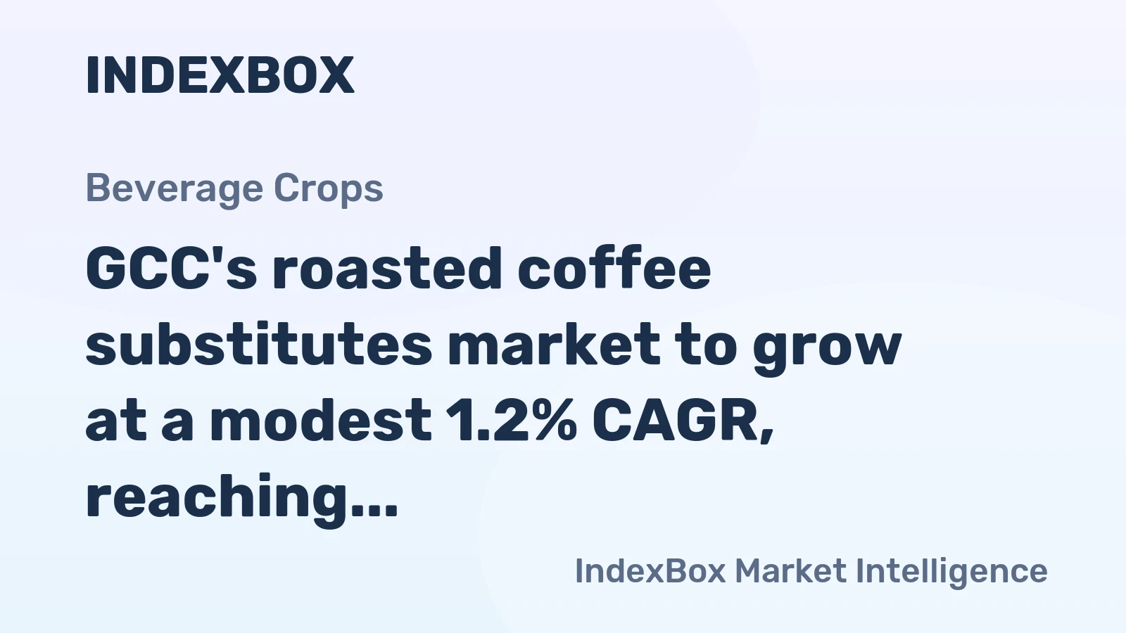 GCC's roasted coffee substitutes market to grow at a modest 1.2% CAGR, reaching $58M by 2035.