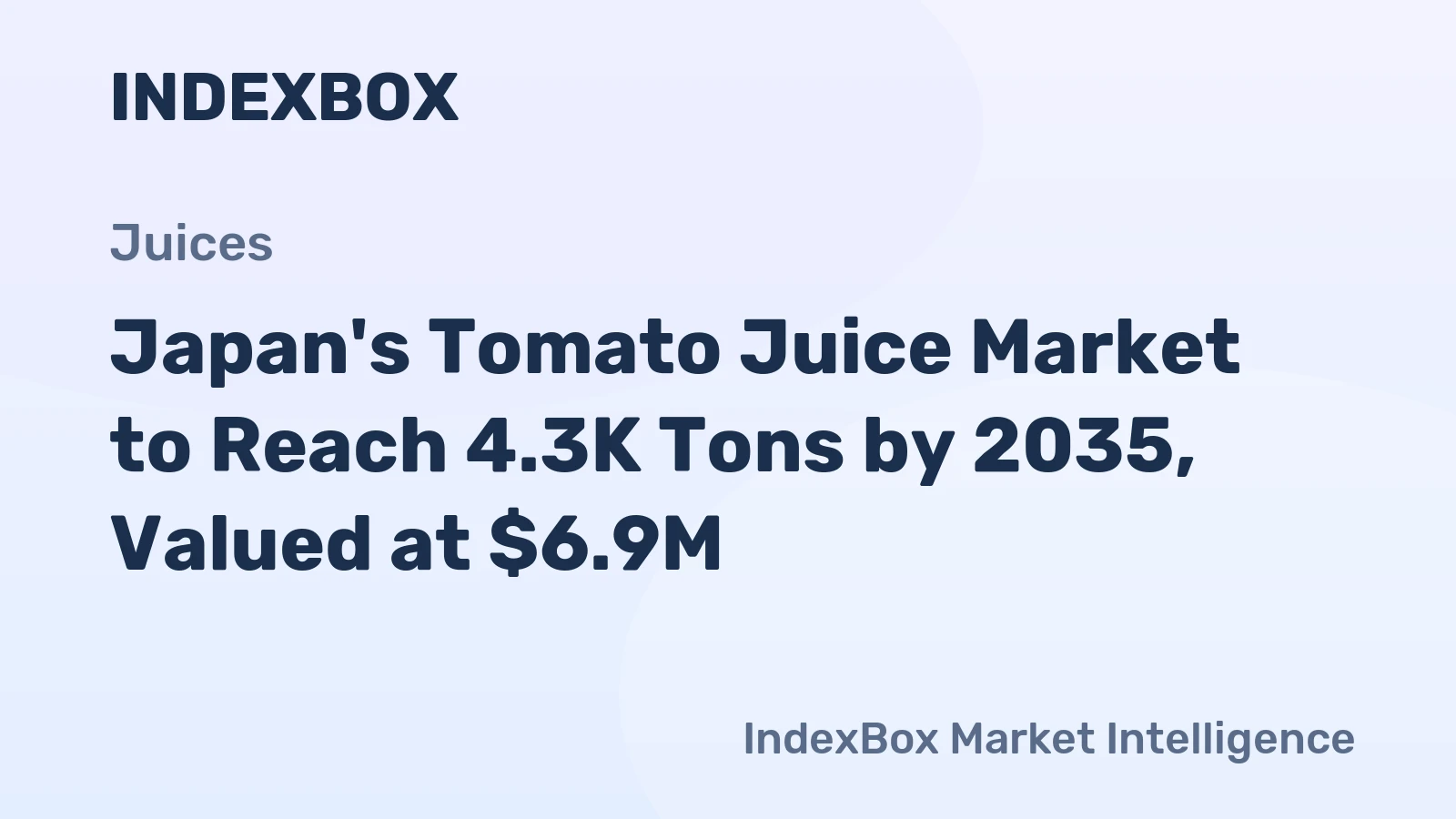 Japan's Tomato Juice Market to Reach 4.3K Tons by 2035, Valued at $6.9M