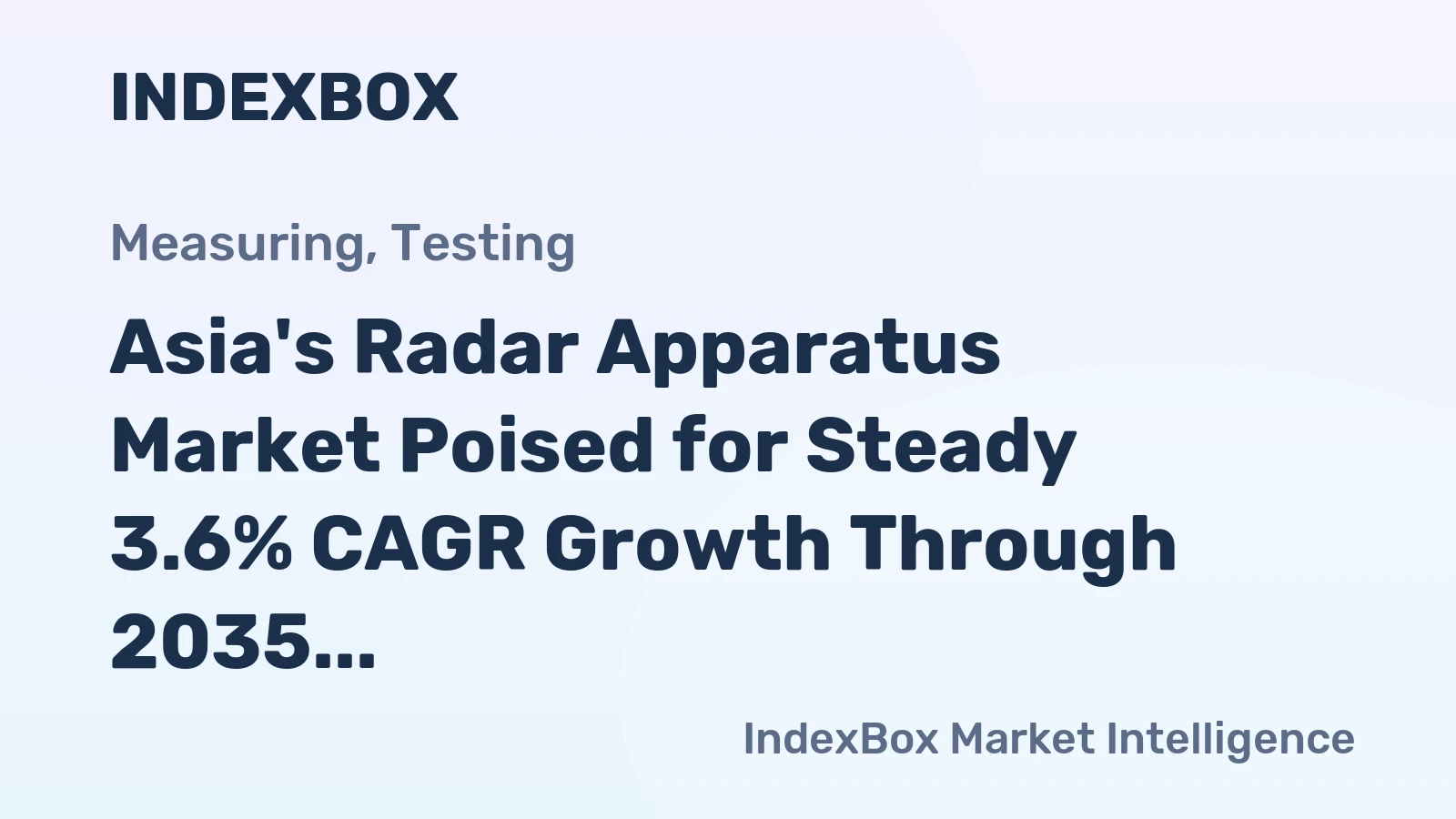Asia's Radar Apparatus Market Poised for Steady 3.6% CAGR Growth Through 2035