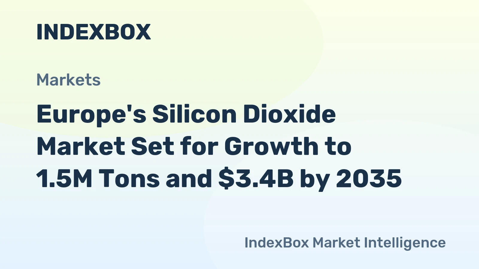 Europe's Silicon Dioxide Market Set for Growth to 1.5M Tons and $3.4B by 2035