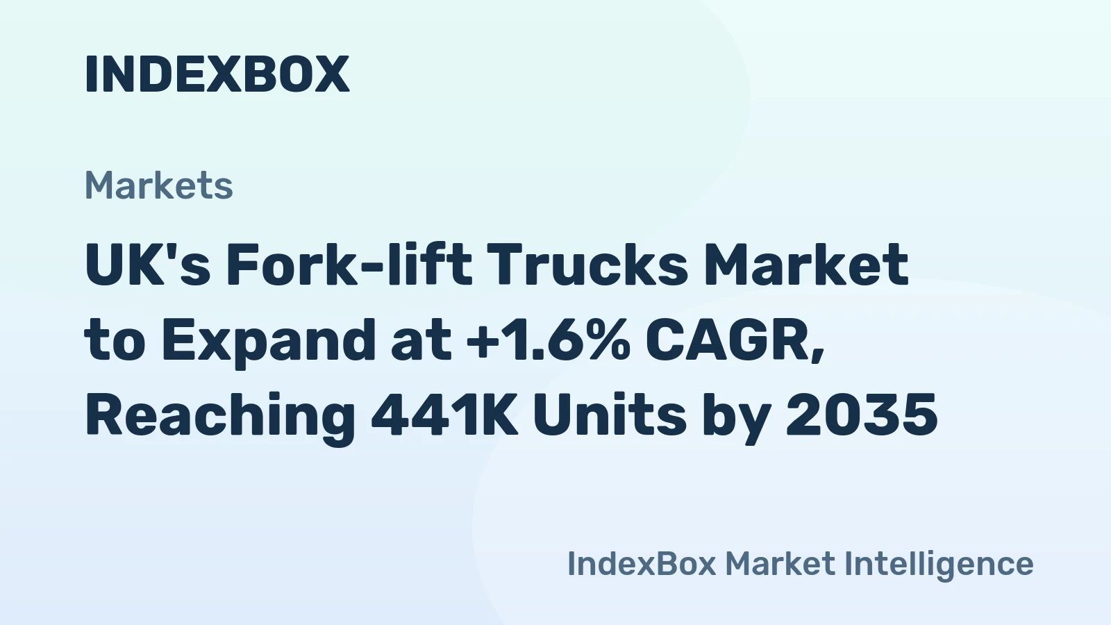 UK's Fork-lift Trucks Market to Expand at +1.6% CAGR, Reaching 441K Units by 2035