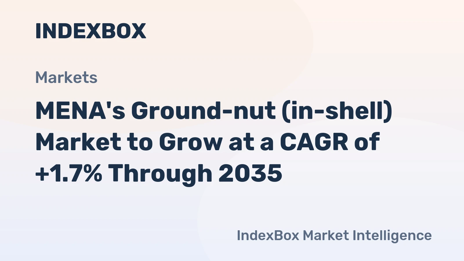 MENA's Ground-nut (in-shell) Market to Grow at a CAGR of +1.7% Through 2035