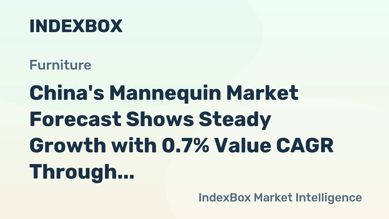 China's Mannequin Market Forecast Shows Steady Growth with 0.7% Value CAGR Through 2035