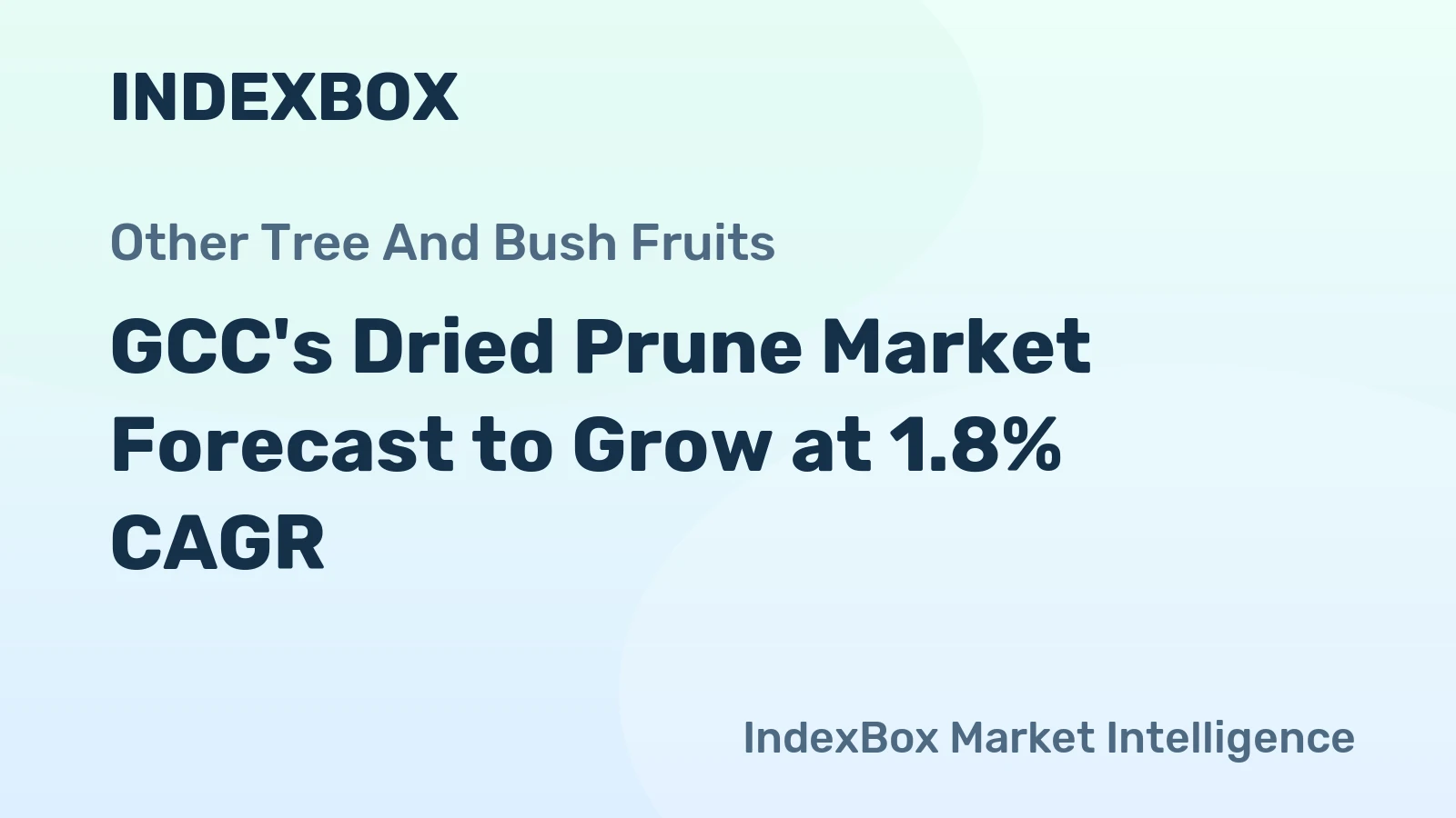 GCC's Dried Prune Market Forecast to Grow at 1.8% CAGR