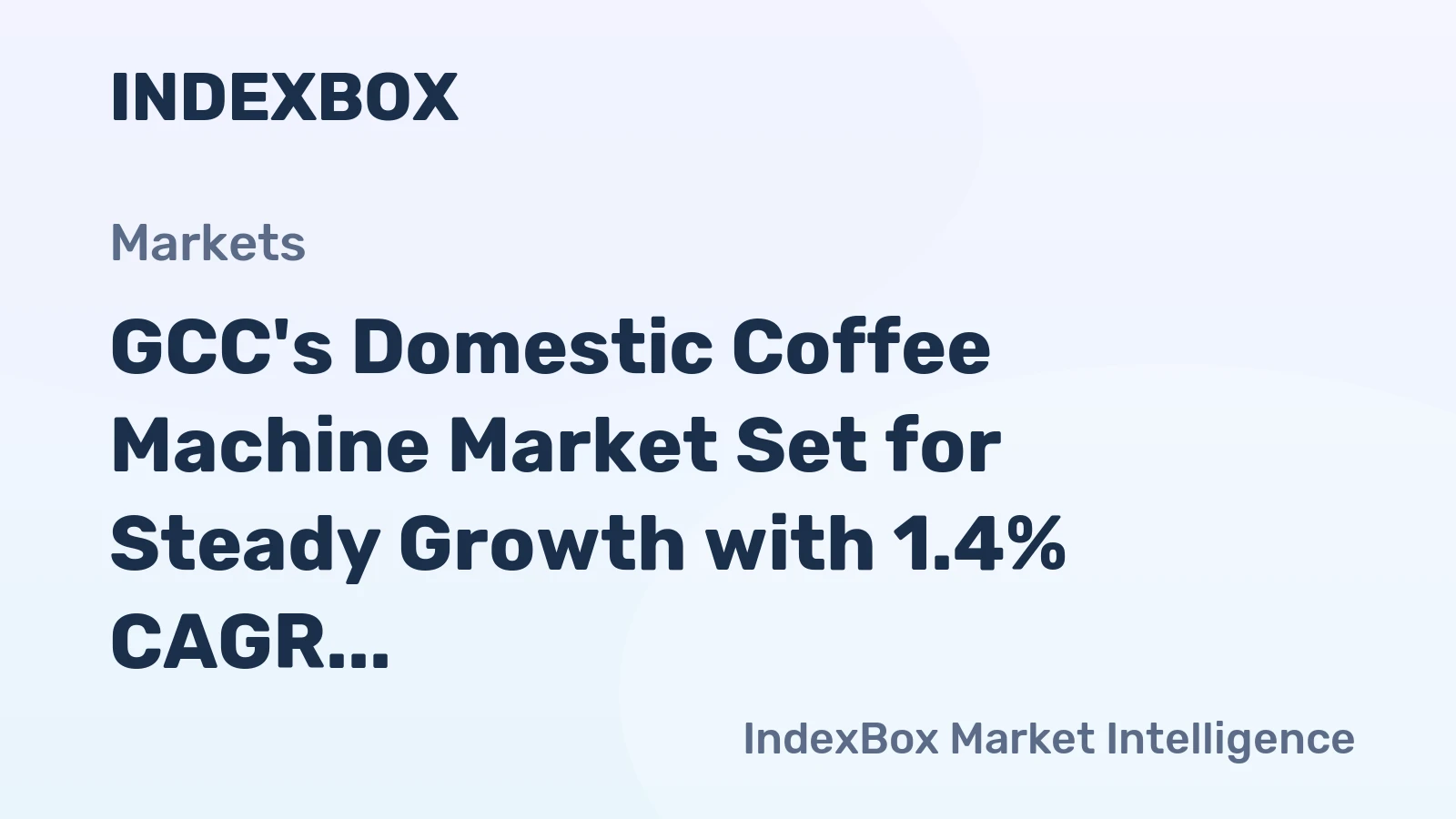 GCC's Domestic Coffee Machine Market Set for Steady Growth with 1.4% CAGR in Value Through 2035
