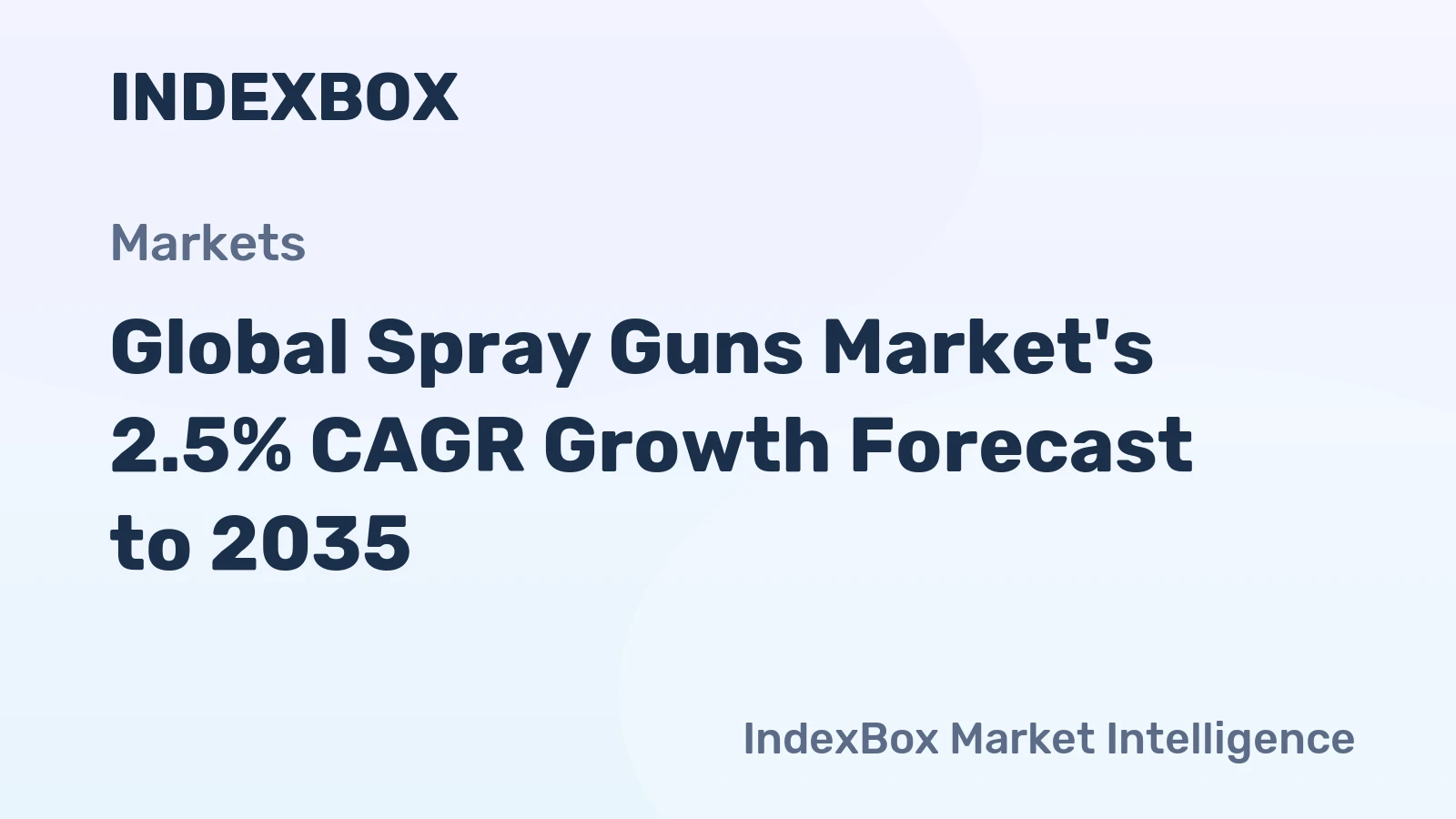 Global Spray Guns Market's 2.5% CAGR Growth Forecast to 2035