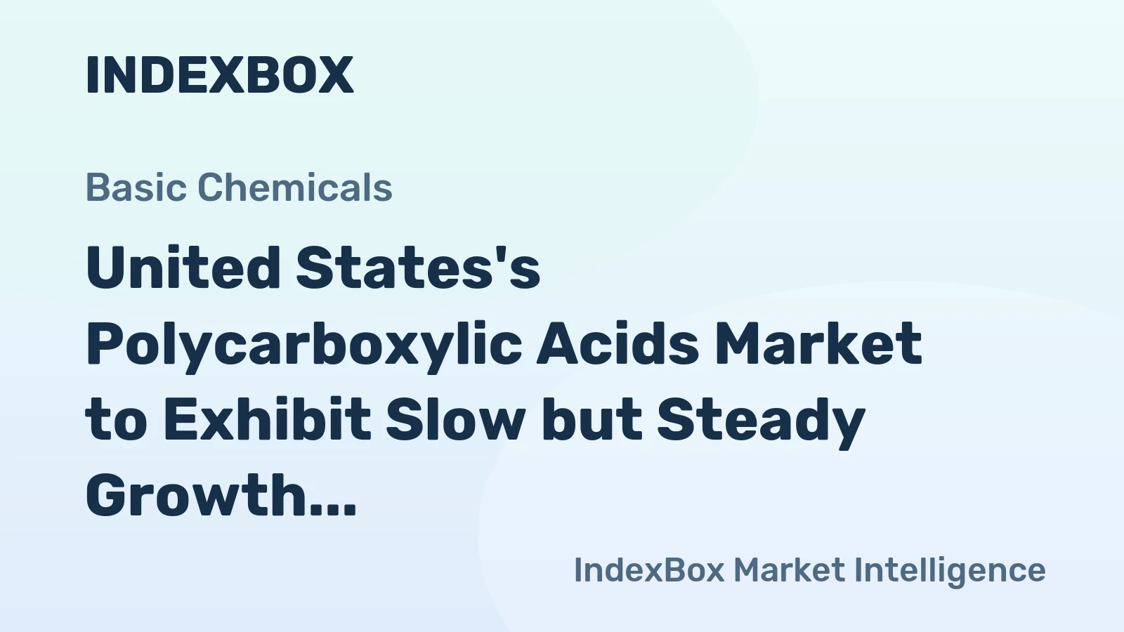 United States's Polycarboxylic Acids Market to Exhibit Slow but Steady Growth with 0.5% CAGR
