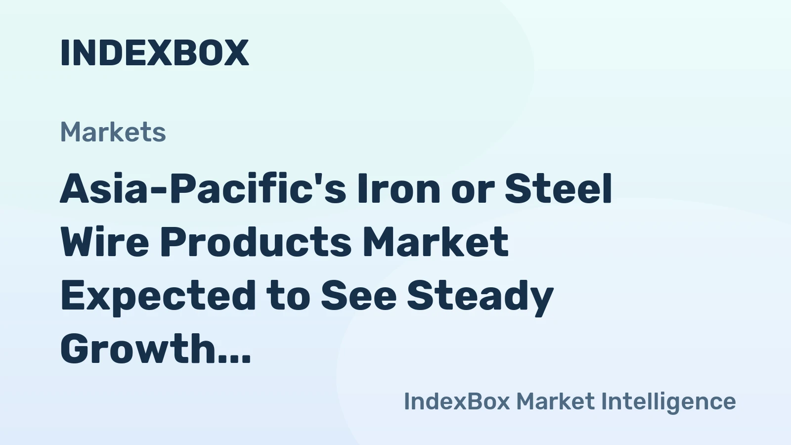 Asia-Pacific's Iron or Steel Wire Products Market Expected to See Steady Growth with +1.0% CAGR