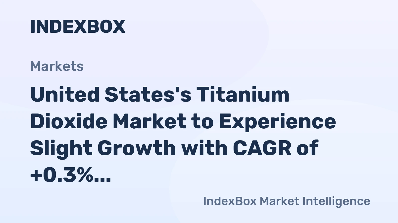 United States's Titanium Dioxide Market to Experience Slight Growth with CAGR of +0.3% from 2024 to 2035