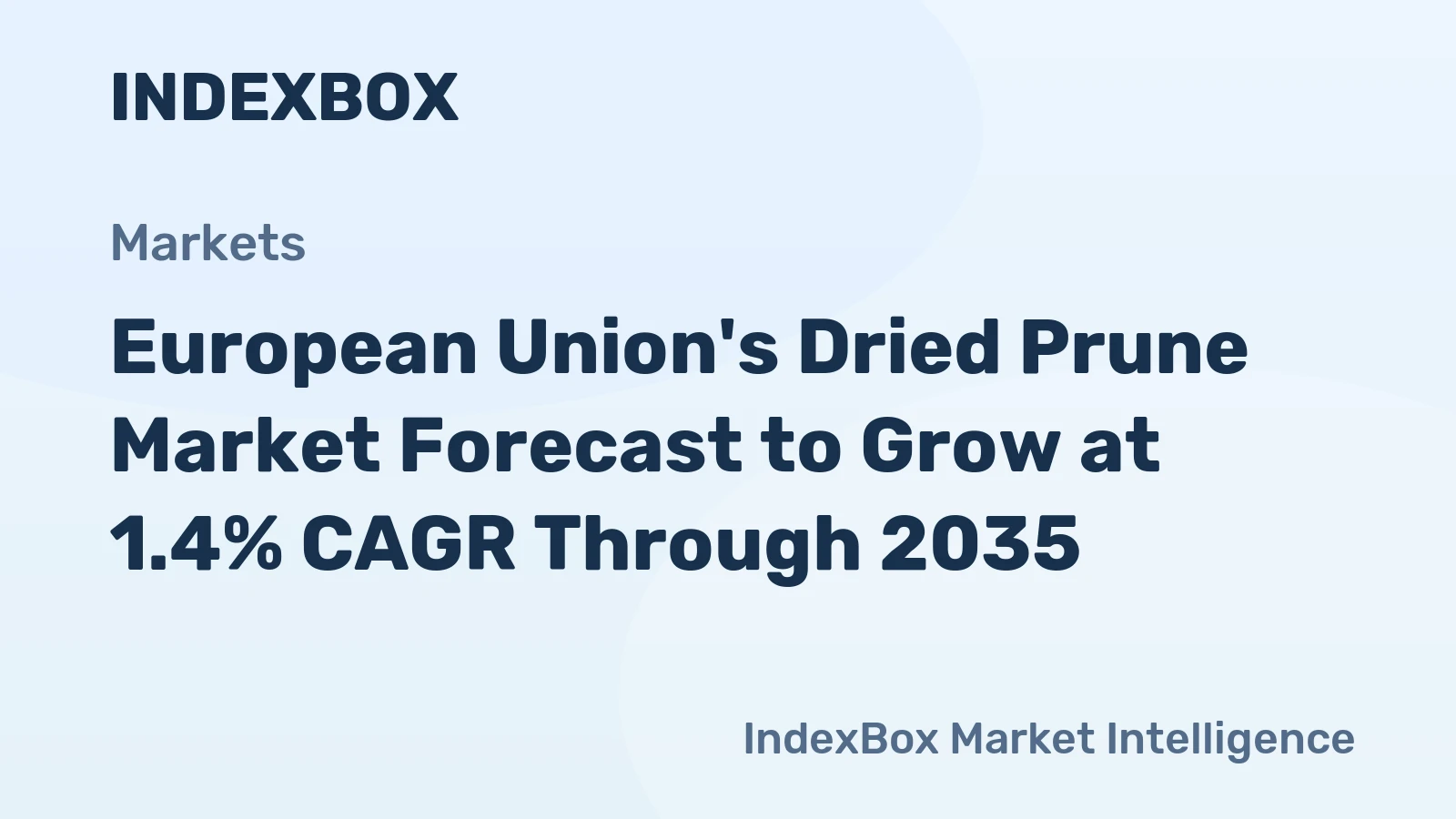 European Union's Dried Prune Market Forecast to Grow at 1.4% CAGR Through 2035