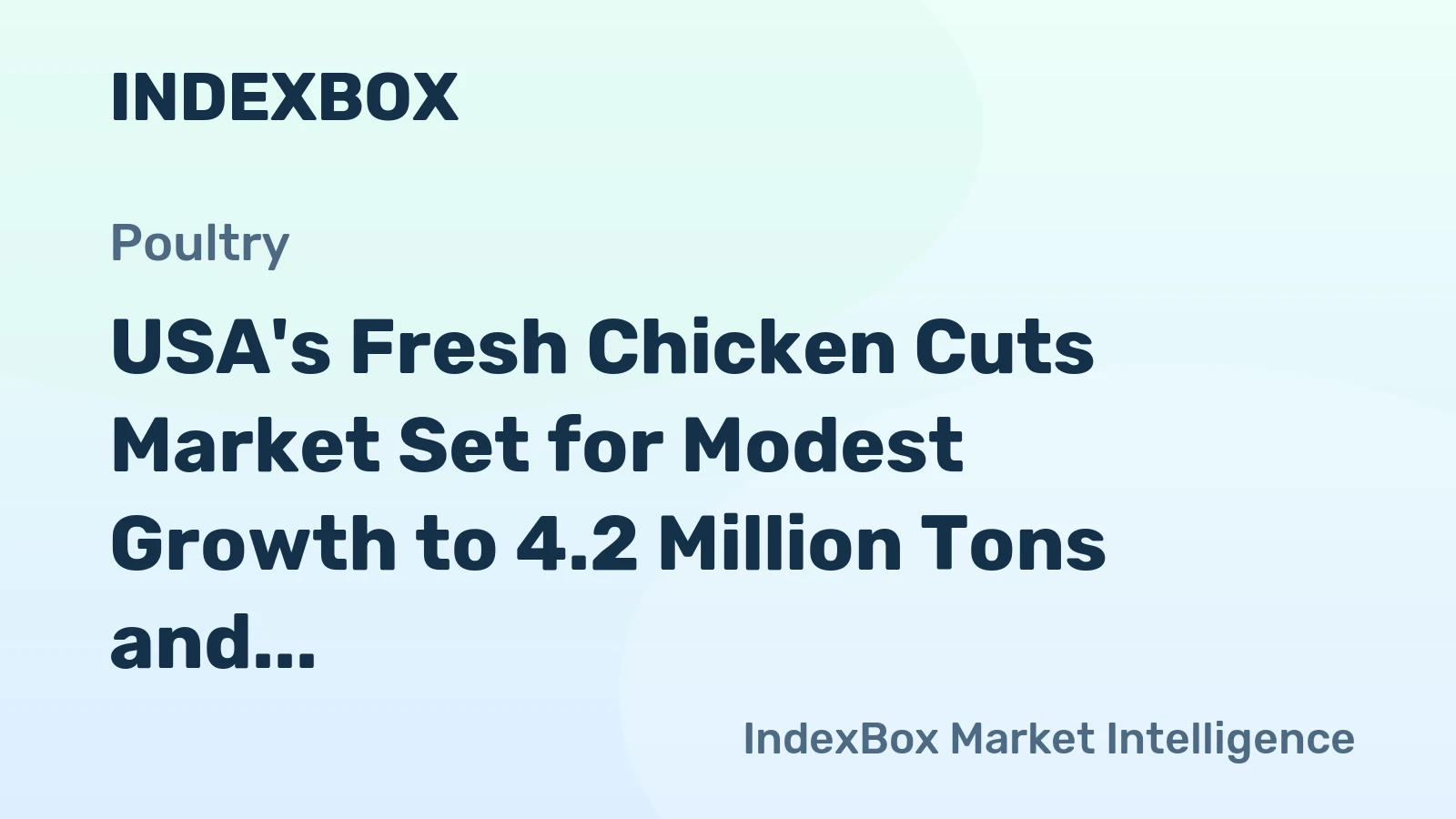 USA's Fresh Chicken Cuts Market Set for Modest Growth to 4.2 Million Tons and $6.8 Billion