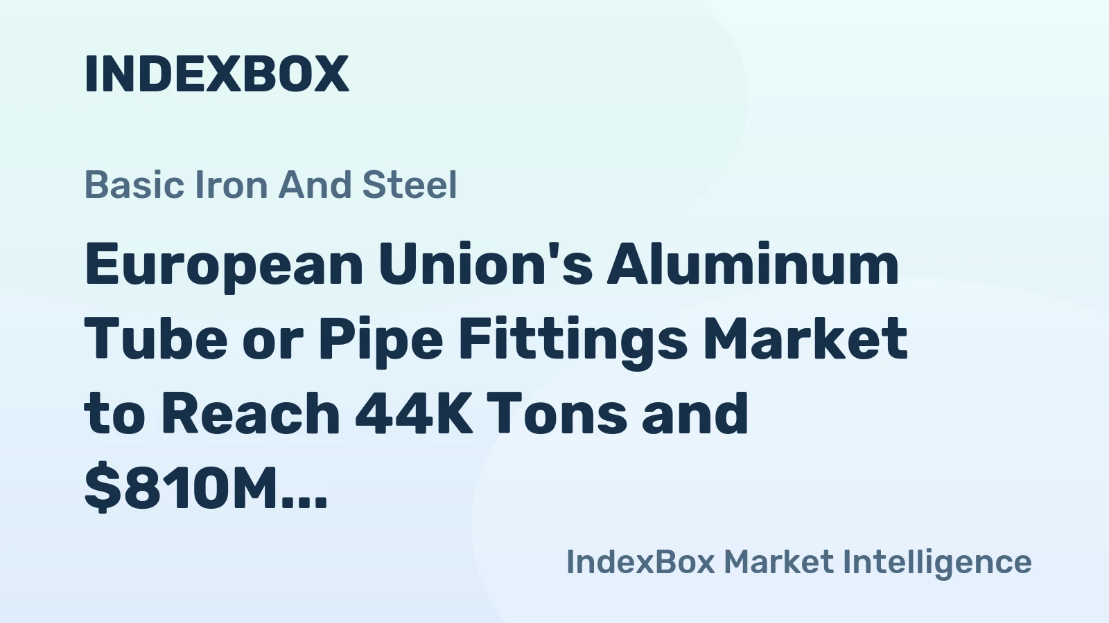European Union's Aluminum Tube or Pipe Fittings Market to Reach 44K Tons and $810M by 2035