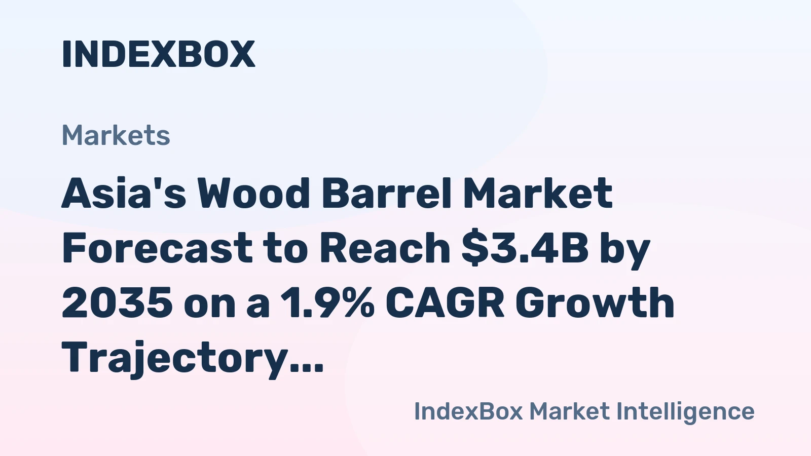 Asia's Wood Barrel Market Forecast to Reach $3.4B by 2035 on a 1.9% CAGR Growth Trajectory