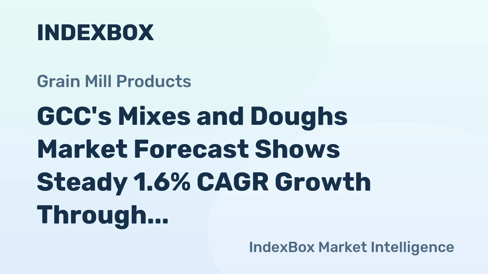 GCC's Mixes and Doughs Market Forecast Shows Steady 1.6% CAGR Growth Through 2035