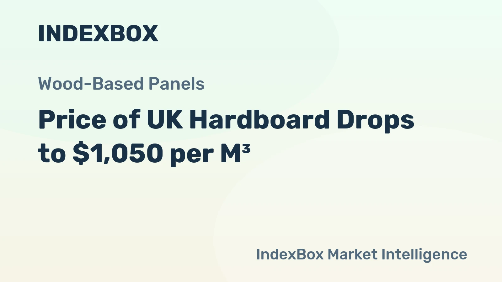 Price of UK Hardboard Drops to $1,050 per M³