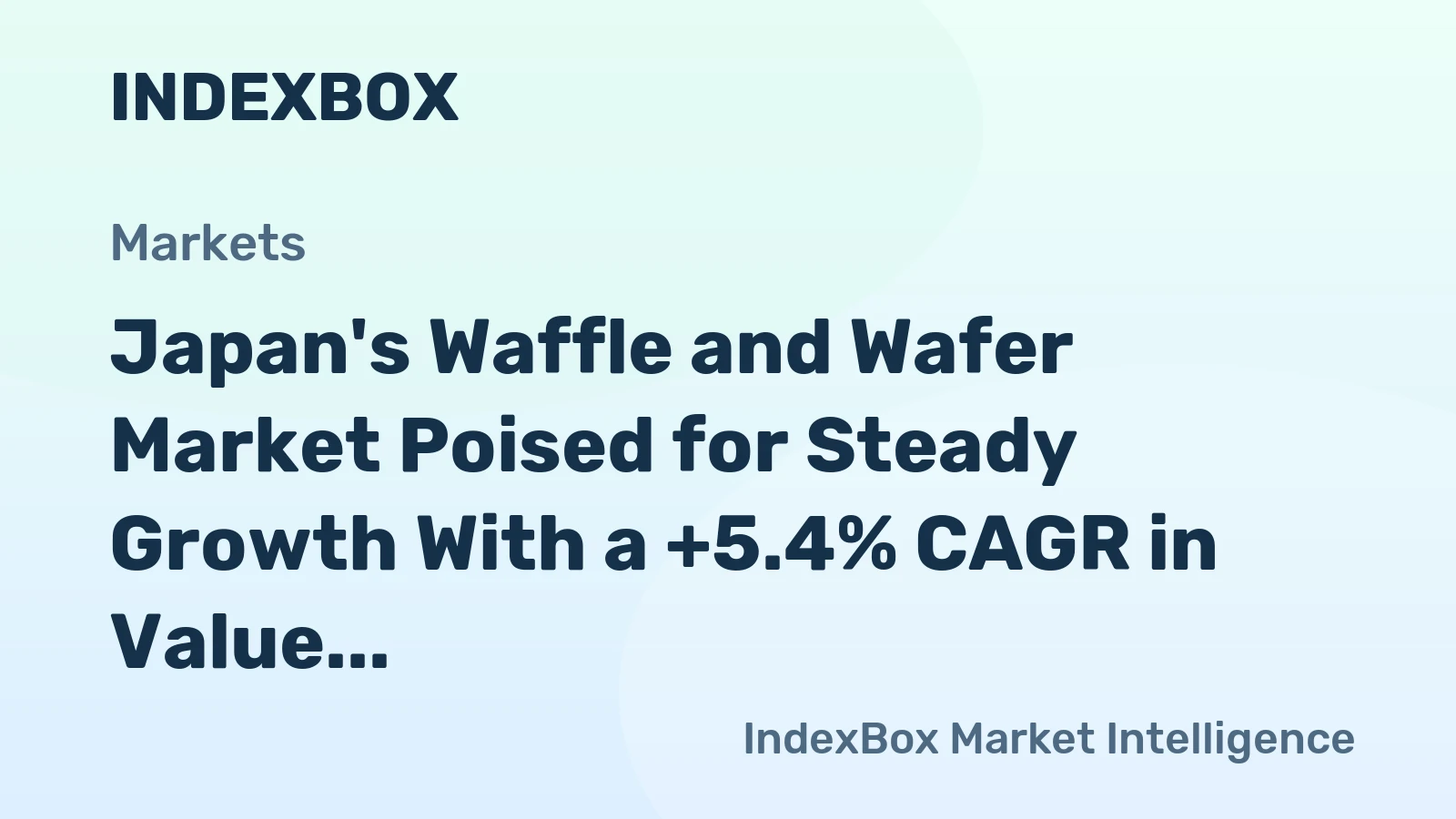 Japan's Waffle and Wafer Market Poised for Steady Growth With a +5.4% CAGR in Value Through 2035
