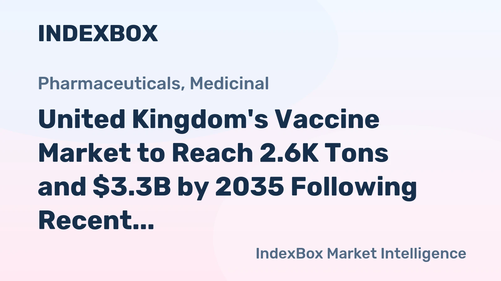 United Kingdom's Vaccine Market to Reach 2.6K Tons and $3.3B by 2035 Following Recent Contraction