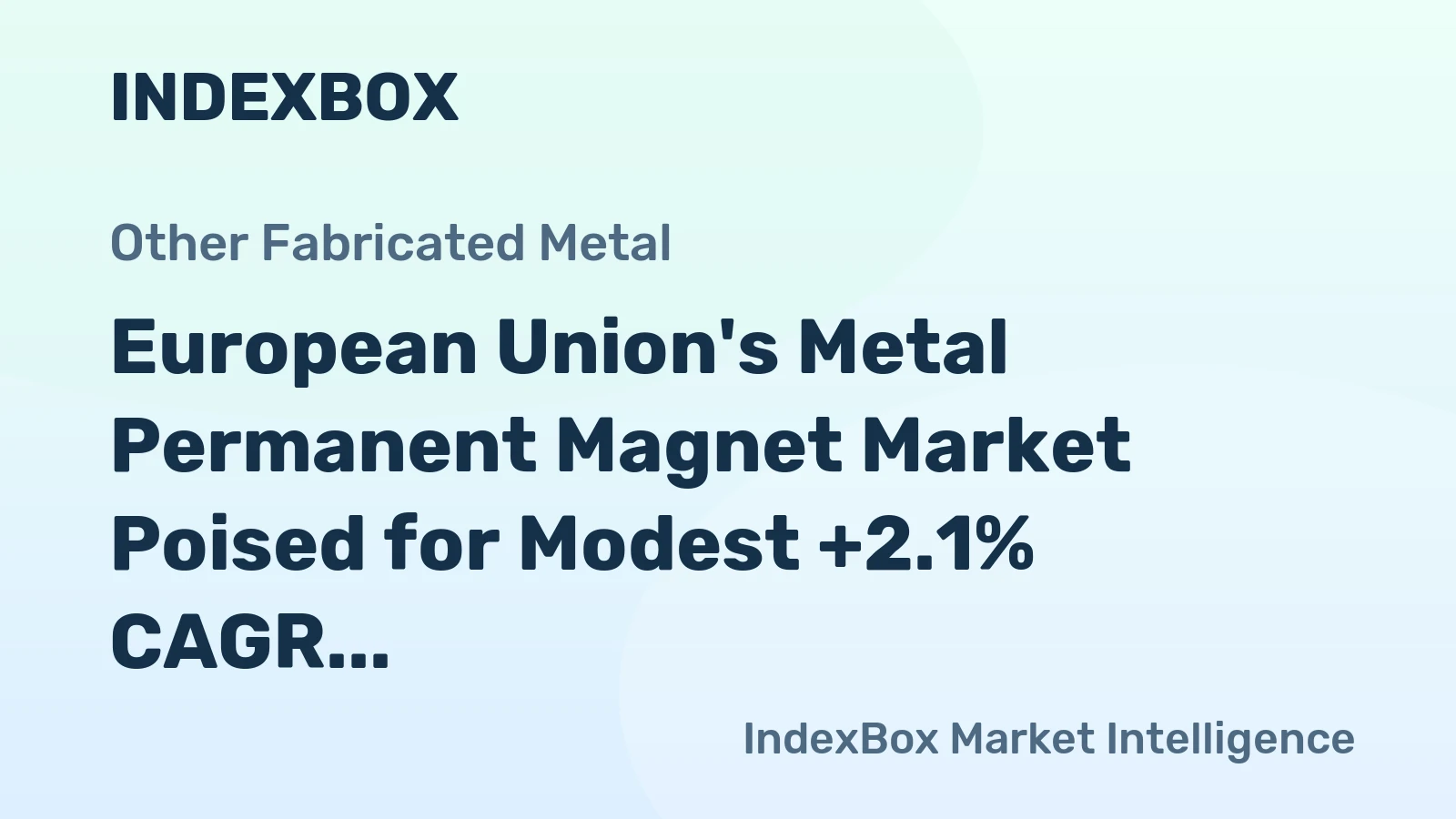 European Union's Metal Permanent Magnet Market Poised for Modest +2.1% CAGR Growth Through 2035