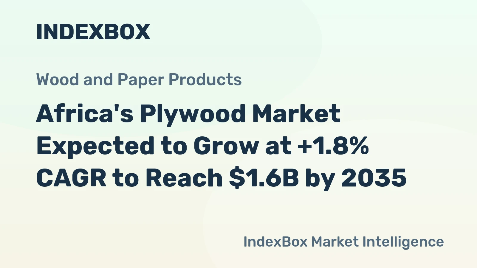 Africa's Plywood Market Expected to Grow at +1.8% CAGR to Reach $1.6B by 2035