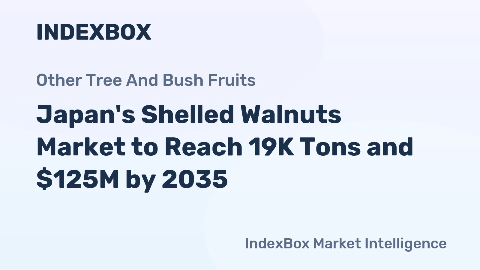 Japan's Shelled Walnuts Market to Reach 19K Tons and $125M by 2035