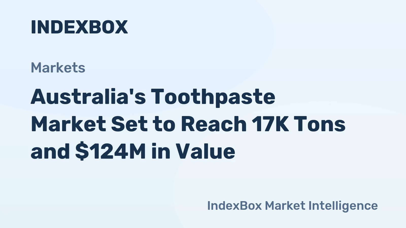 Australia's Toothpaste Market Set to Reach 17K Tons and $124M in Value