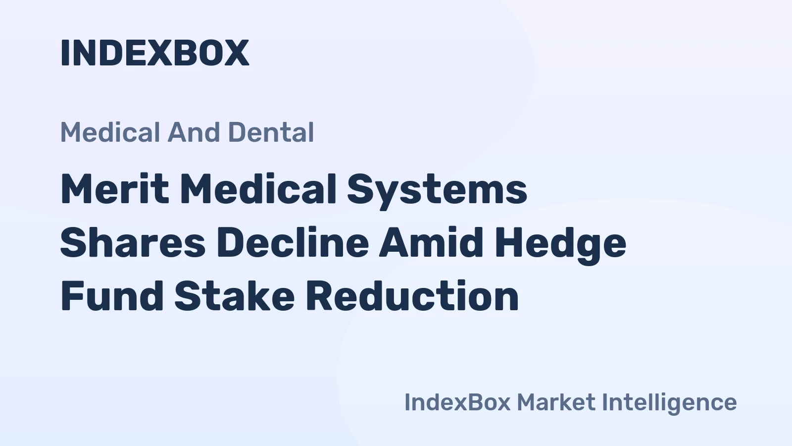 Merit Medical Systems Shares Decline Amid Hedge Fund Stake Reduction