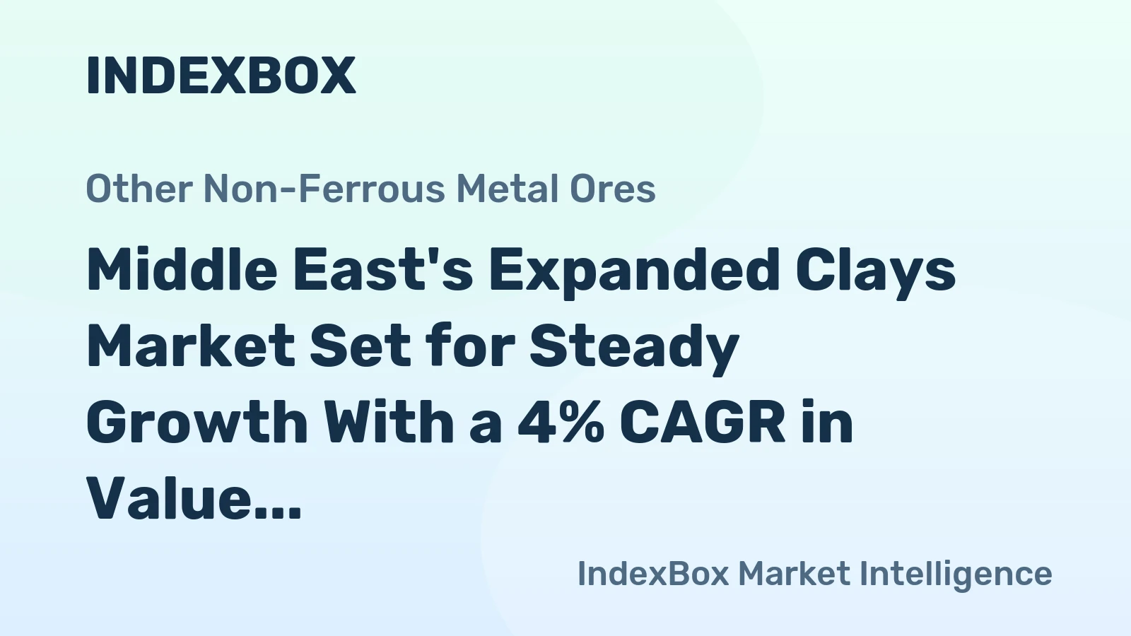 Middle East's Expanded Clays Market Set for Steady Growth With a 4% CAGR in Value Through 2035