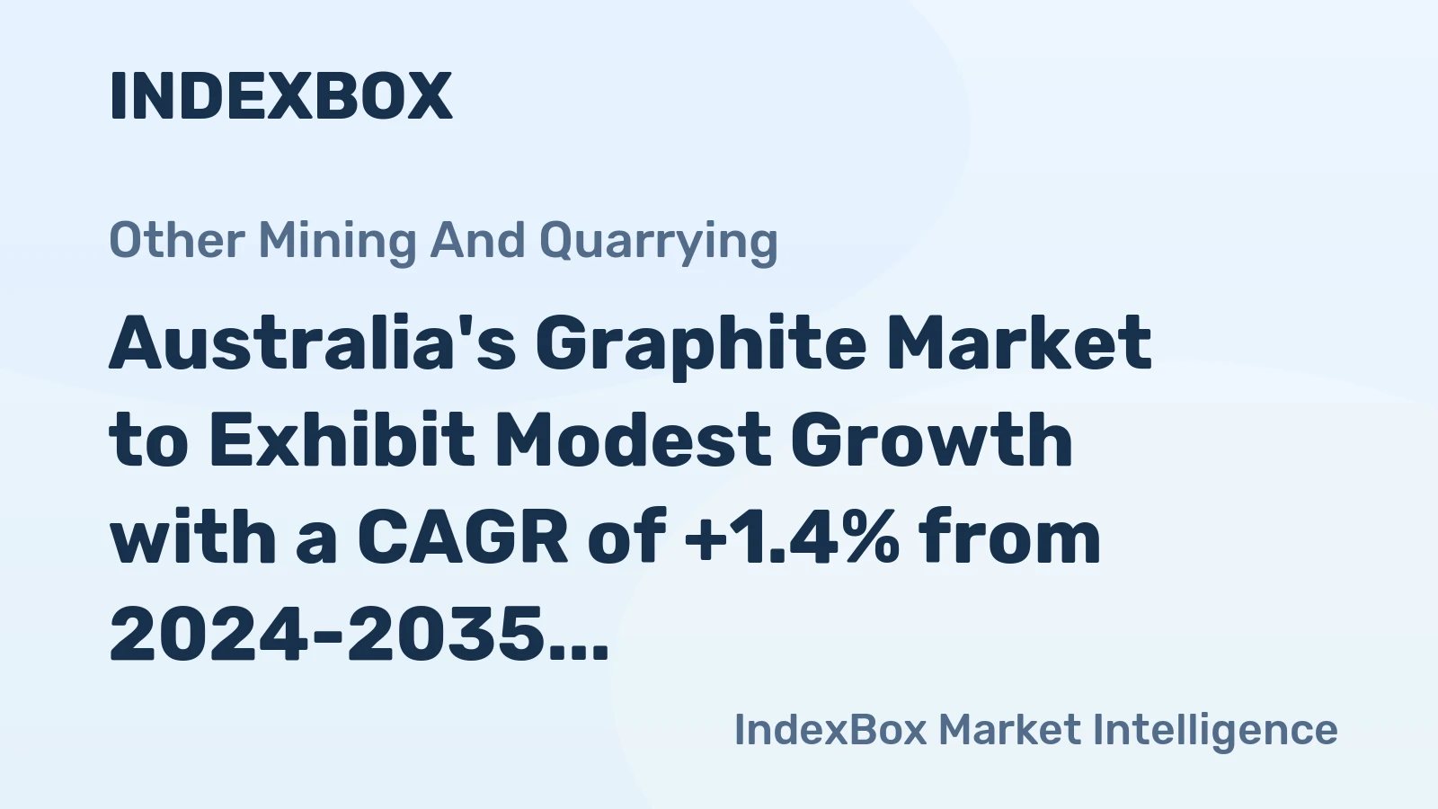 Australia's Graphite Market to Exhibit Modest Growth with a CAGR of +1.4% from 2024-2035