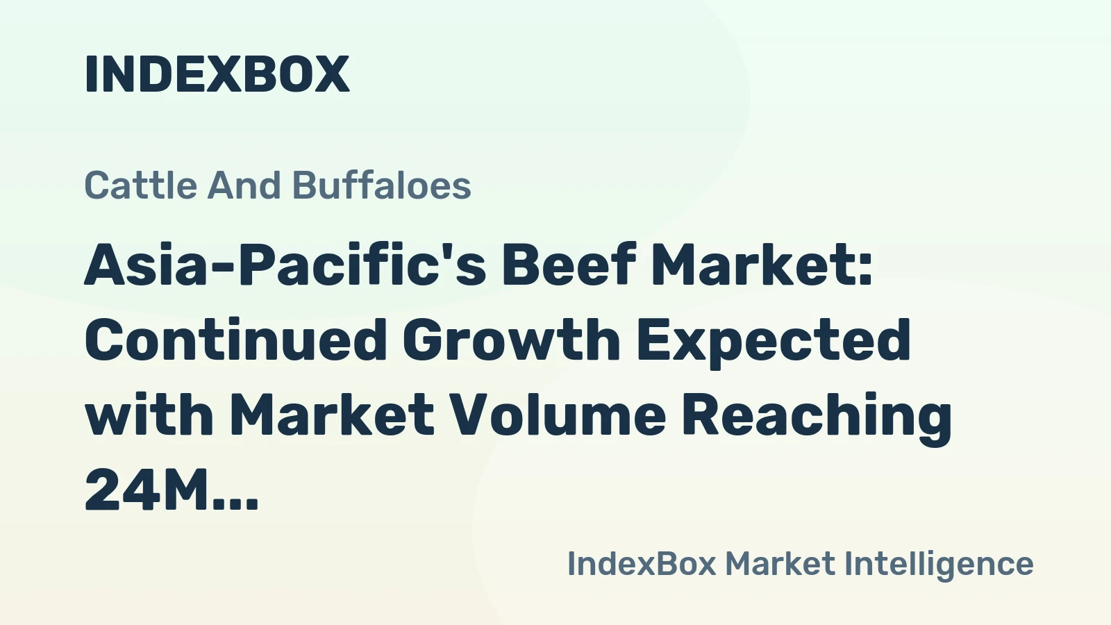 Asia-Pacific's Beef Market: Continued Growth Expected with Market Volume Reaching 24M tons and Value of $140.9B by 2035