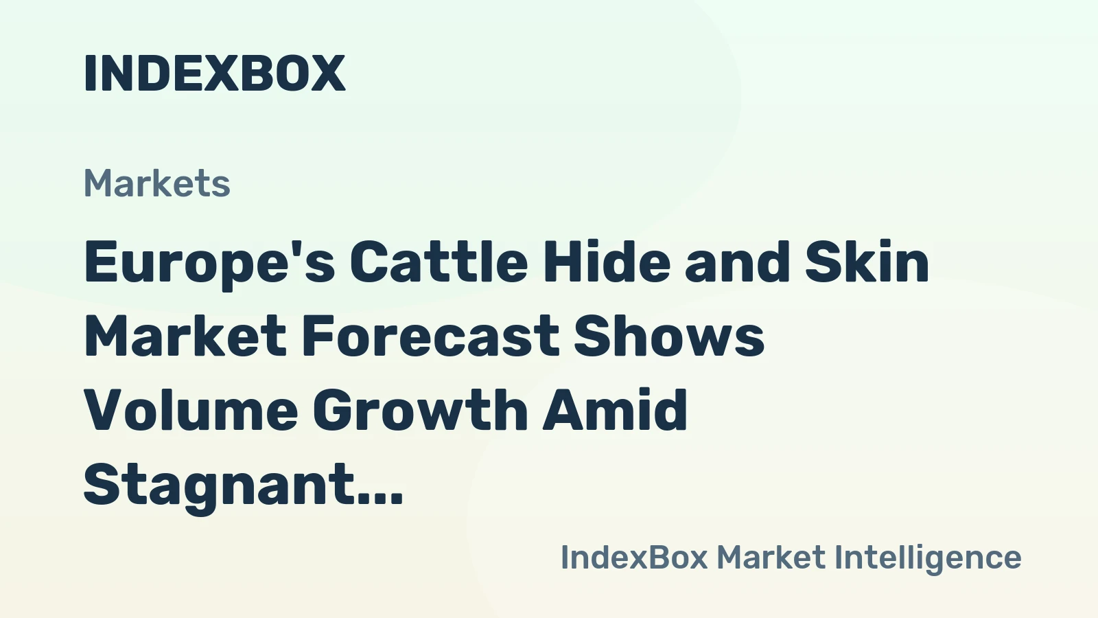 Europe's Cattle Hide and Skin Market Forecast Shows Volume Growth Amid Stagnant Value