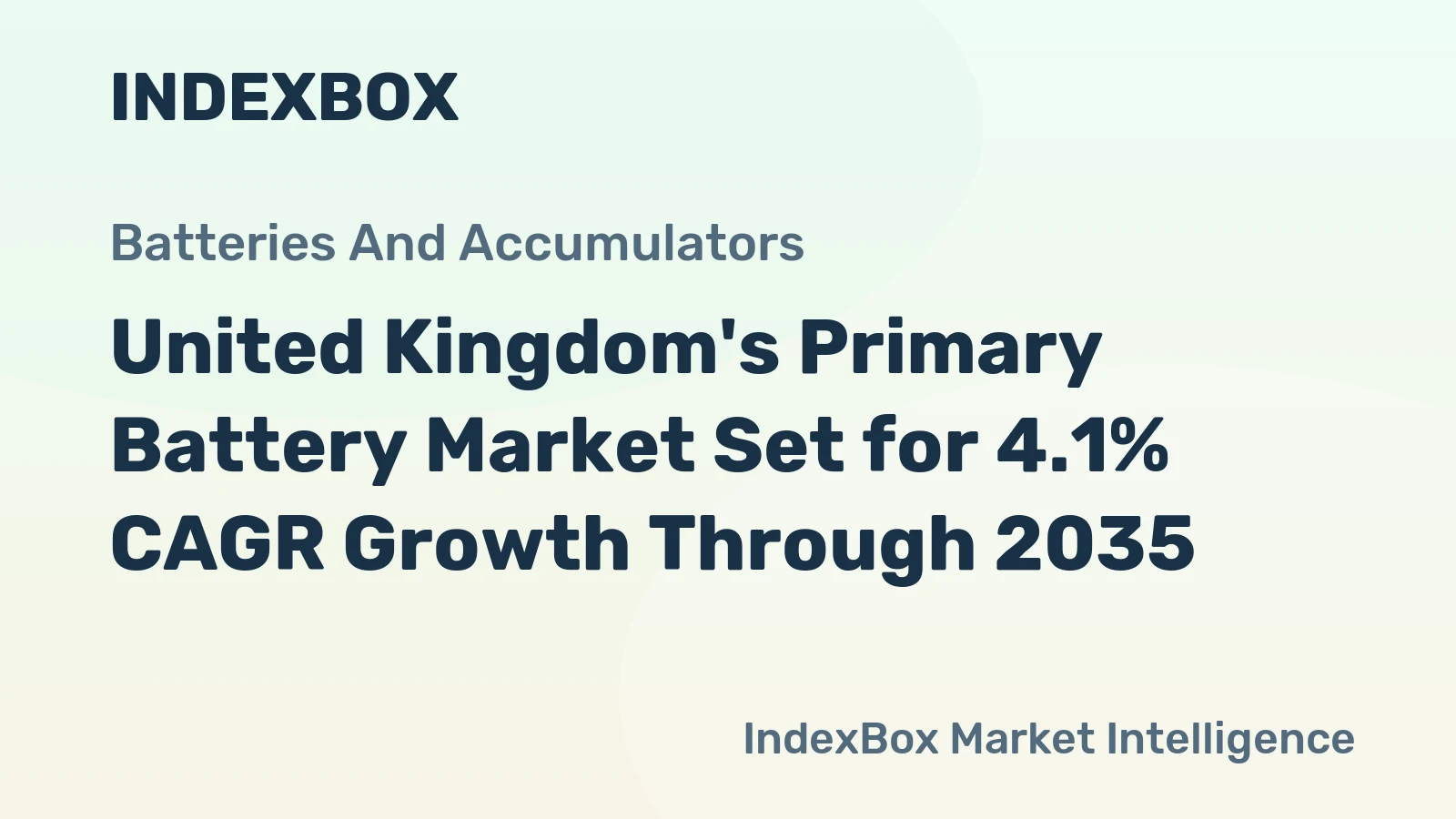 United Kingdom's Primary Battery Market Set for 4.1% CAGR Growth Through 2035