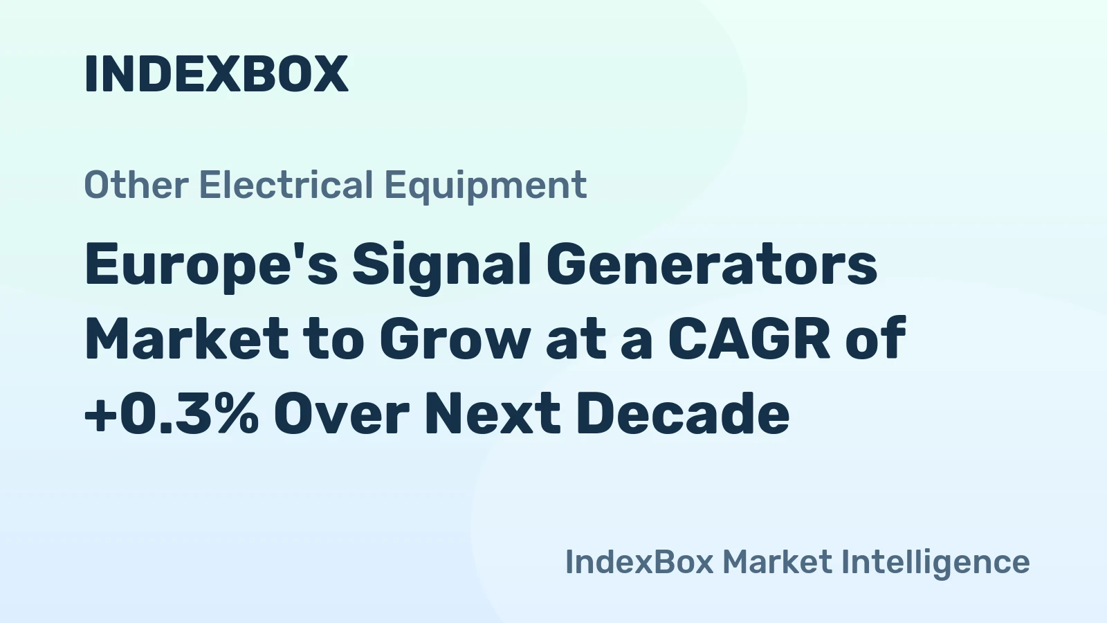 Europe's Signal Generators Market to Grow at a CAGR of +0.3% Over Next Decade