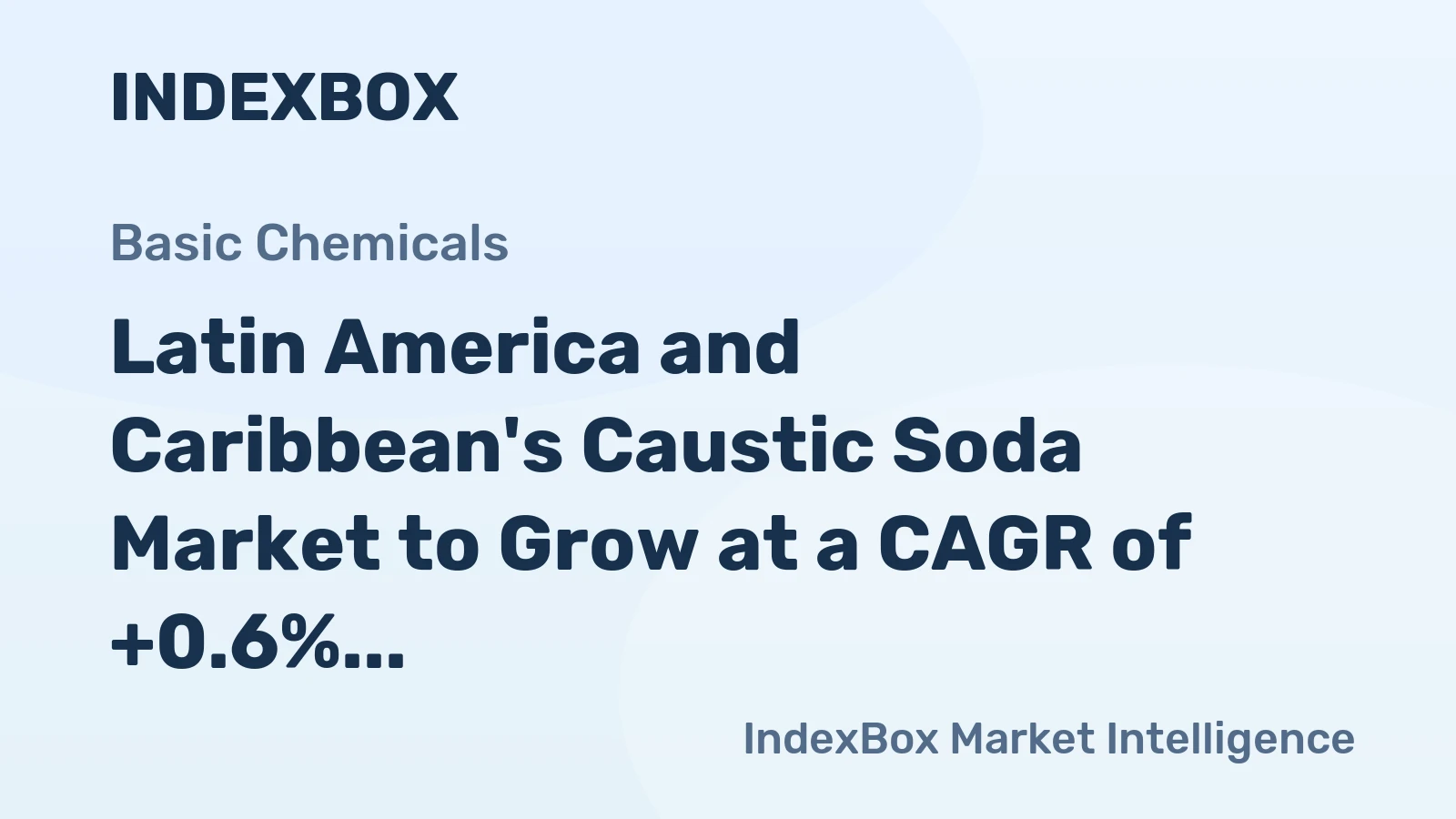 Latin America and Caribbean's Caustic Soda Market to Grow at a CAGR of +0.6% from 2024 to 2035, Reaching 293K Tons