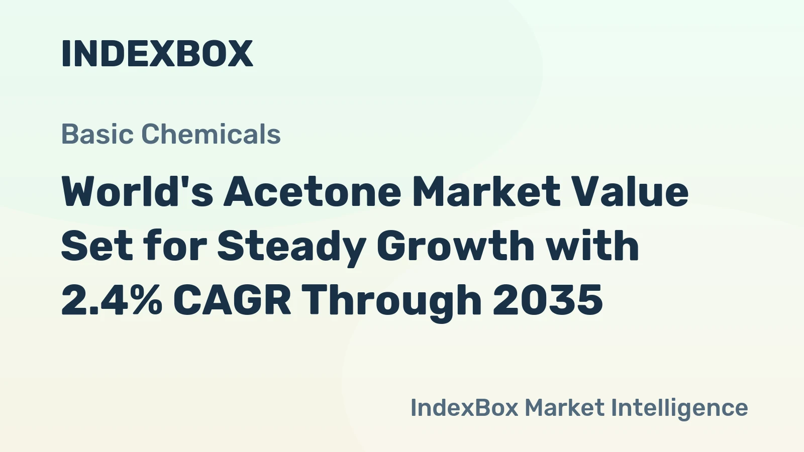 World's Acetone Market Value Set for Steady Growth with 2.4% CAGR Through 2035