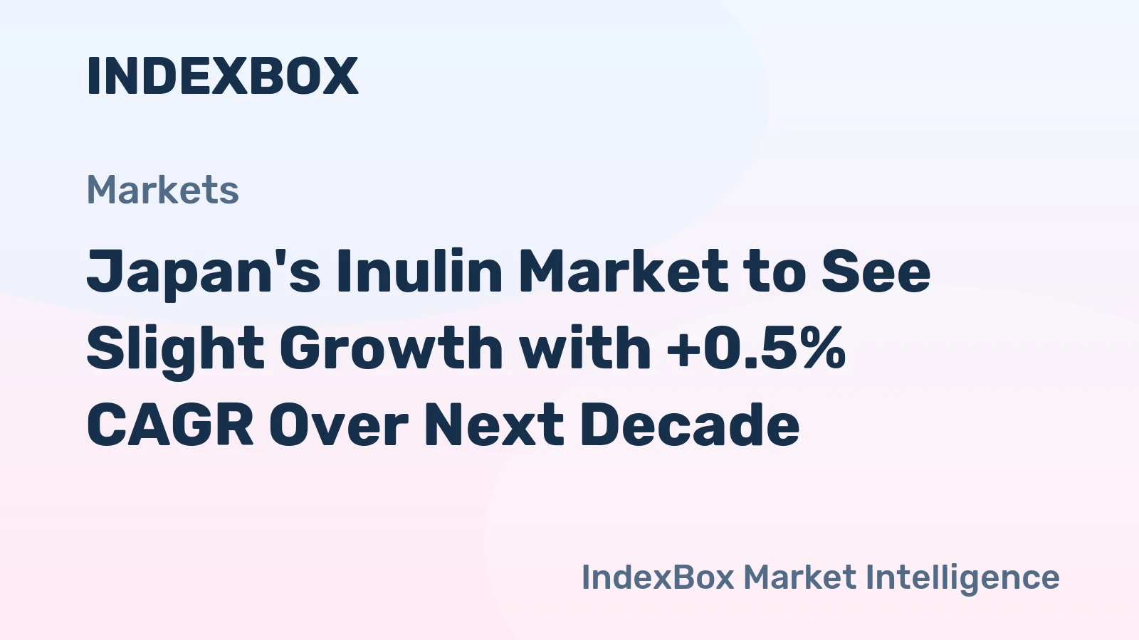 Japan's Inulin Market to See Slight Growth with +0.5% CAGR Over Next Decade
