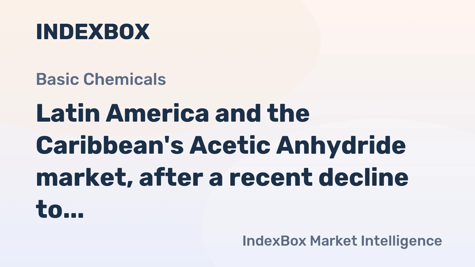 Latin America and the Caribbean's Acetic Anhydride market, after a recent decline to 52K tons, is forecast to grow to 60K tons by 2035, with its value projected to rise to $107M.