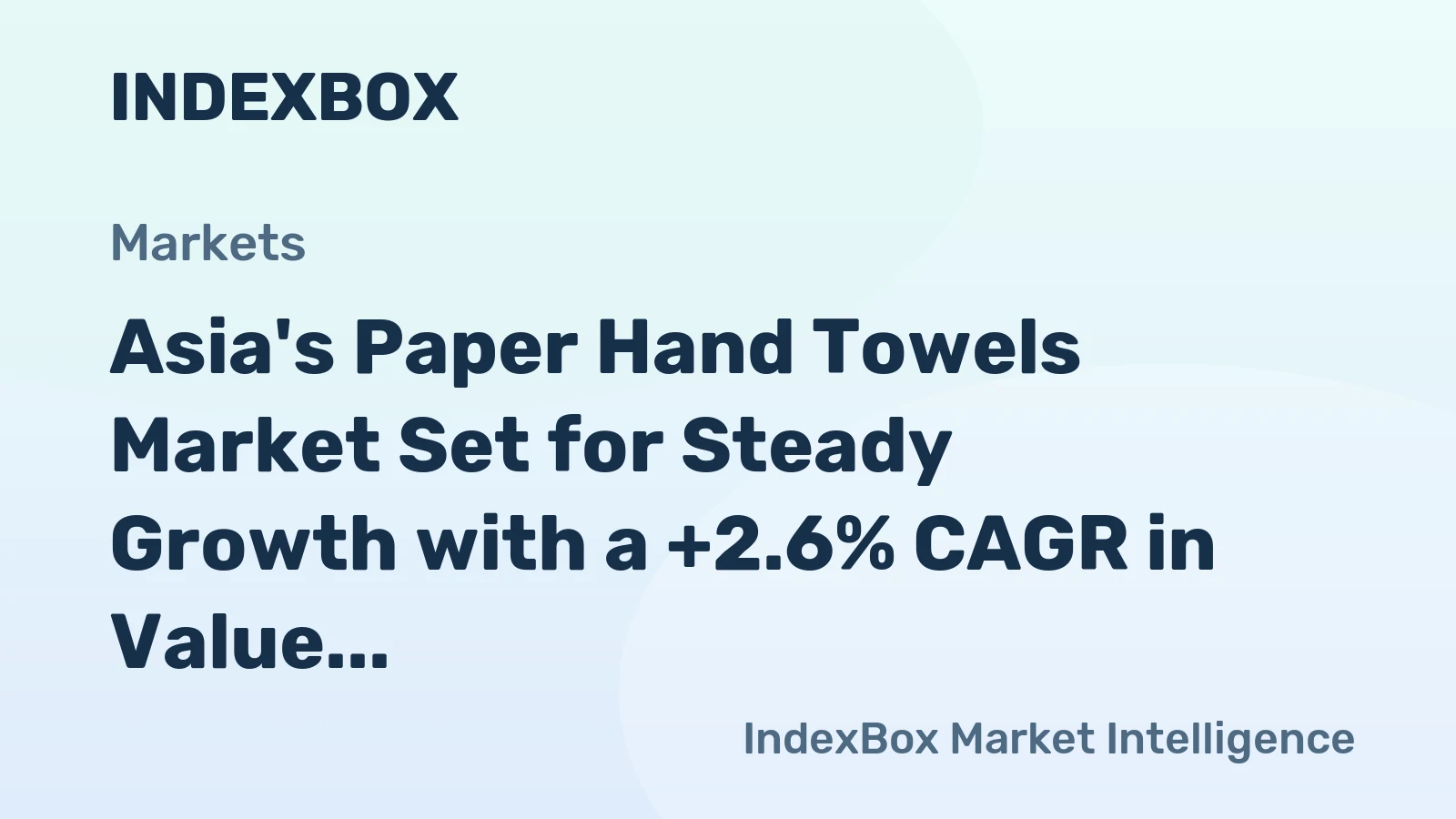 Asia's Paper Hand Towels Market Set for Steady Growth with a +2.6% CAGR in Value Through 2035