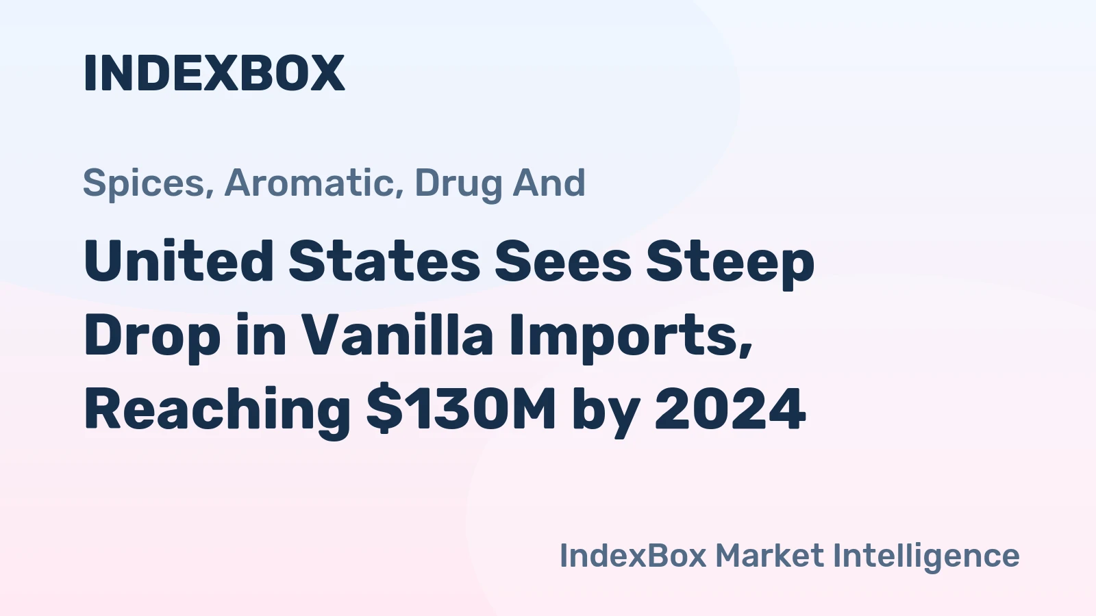 United States Sees Steep Drop in Vanilla Imports, Reaching $130M by 2024