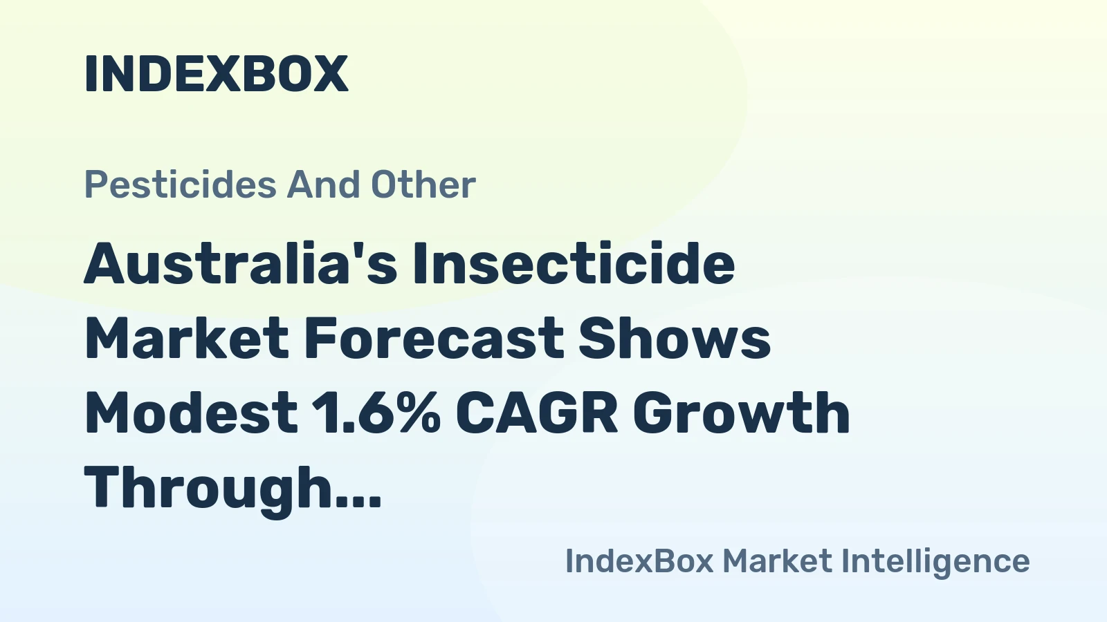Australia's Insecticide Market Forecast Shows Modest 1.6% CAGR Growth Through 2035