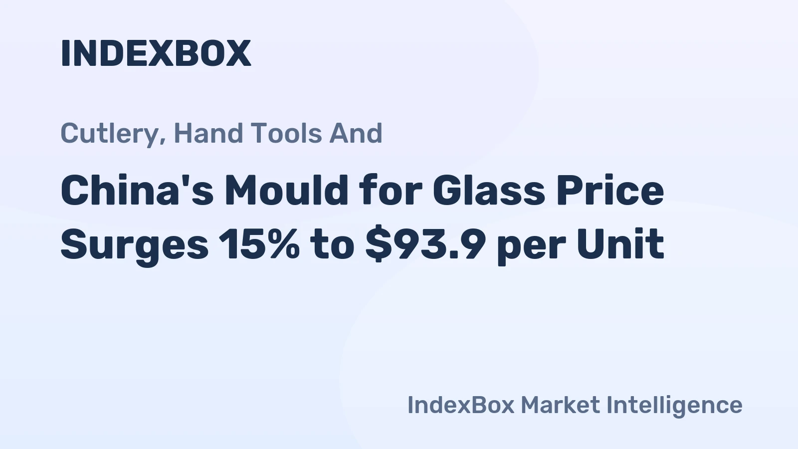 China's Mould for Glass Price Surges 15% to $93.9 per Unit