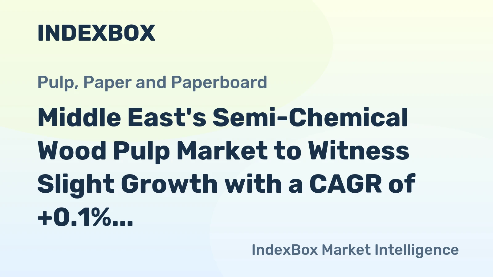 Middle East's Semi-Chemical Wood Pulp Market to Witness Slight Growth with a CAGR of +0.1% by 2035