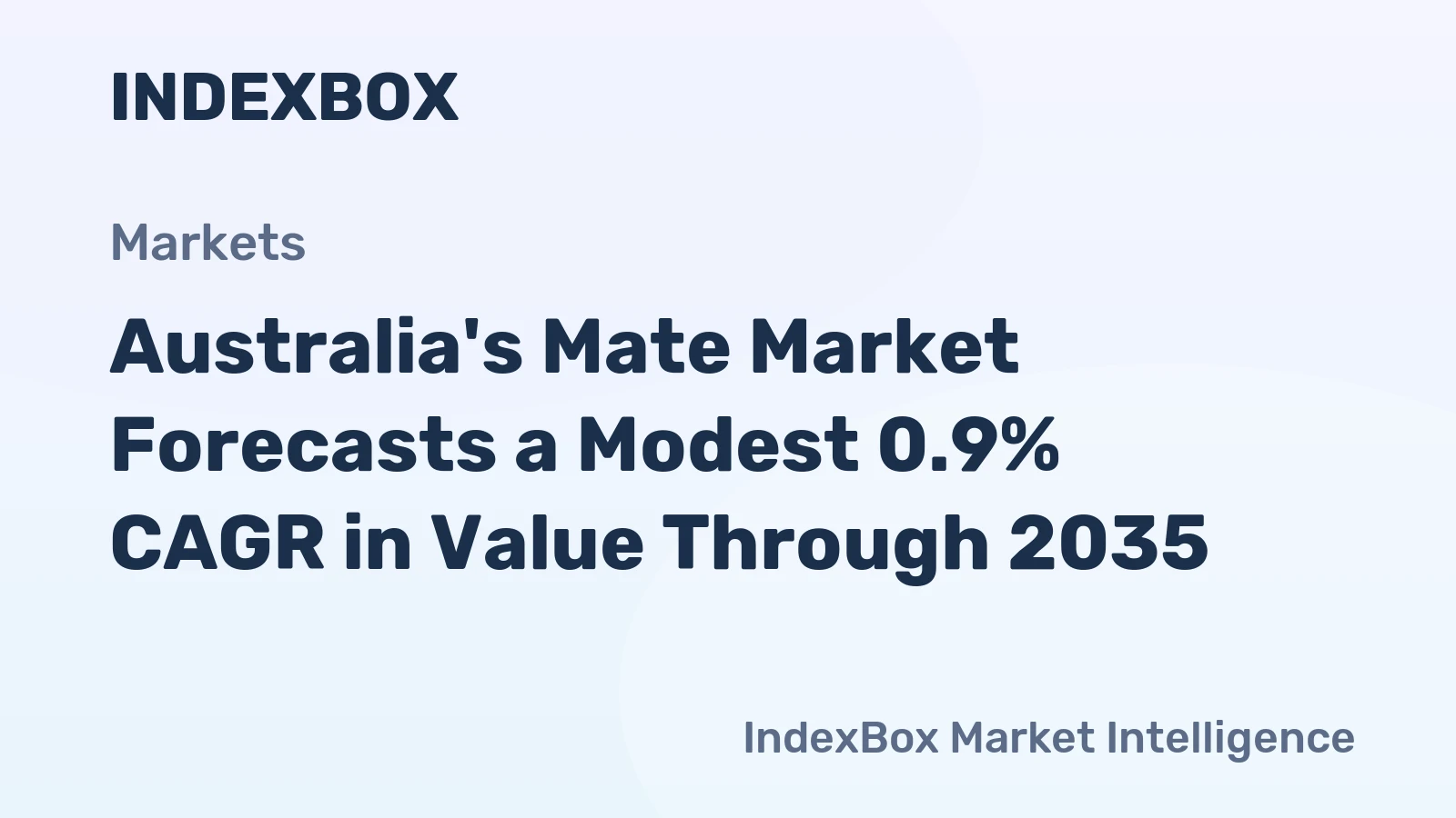 Australia's Mate Market Forecasts a Modest 0.9% CAGR in Value Through 2035