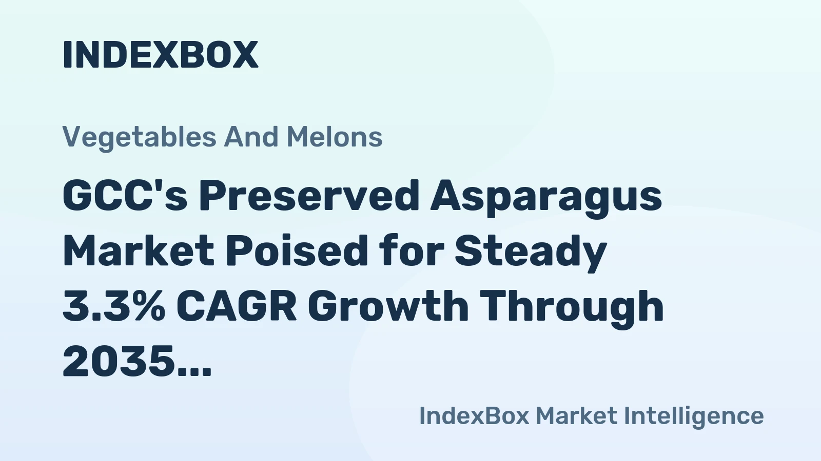 GCC's Preserved Asparagus Market Poised for Steady 3.3% CAGR Growth Through 2035